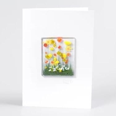Pam Peters Glass Artist | Fused Glass Daffodil Card | Fused Glass ...
