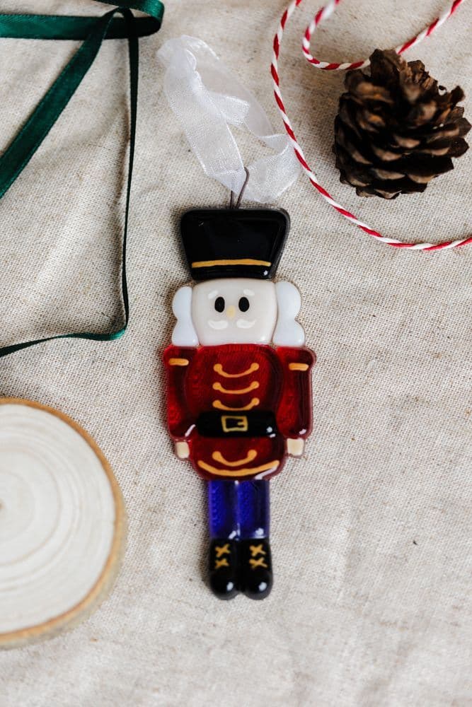 Pam Peters Glass Artist | Fused Glass Nutcracker Decoration | Handmade ...
