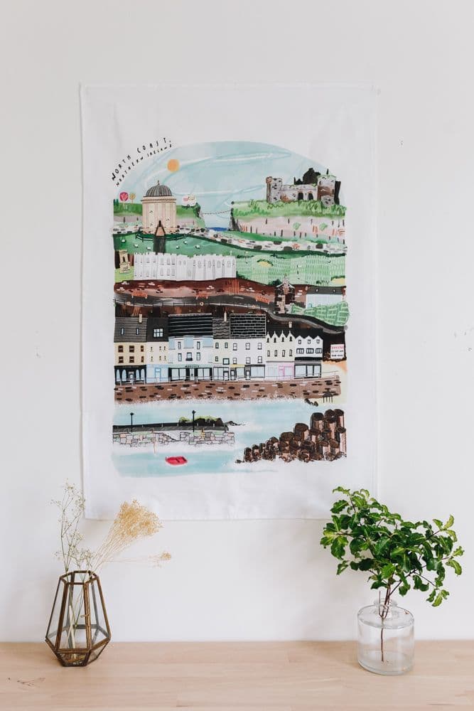 Peter Paints Pictures | North Coast Northern Ireland Tea Towel | Peter ...