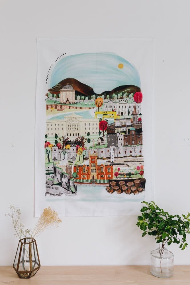 Peter Paints Pictures | Northern Ireland Tea Towel | Peter Martin Artist