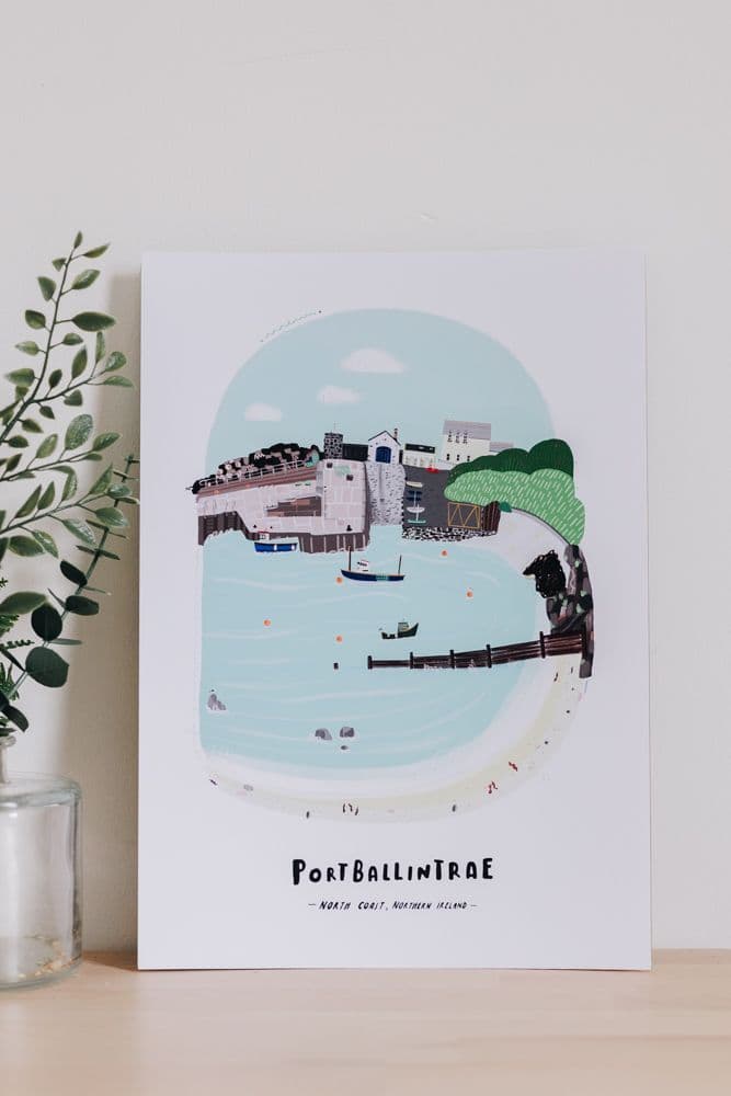 Peter Paints Pictures | Portballintrae Northern Ireland Print | Peter ...