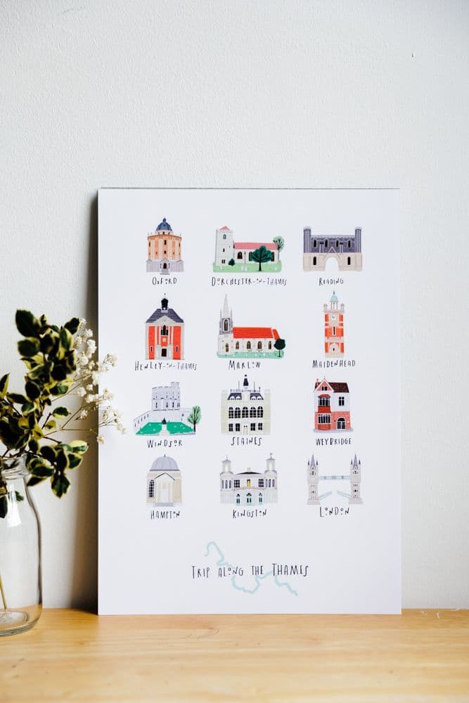 Peter Paints Pictures | Trip Along the Thames River England Print ...