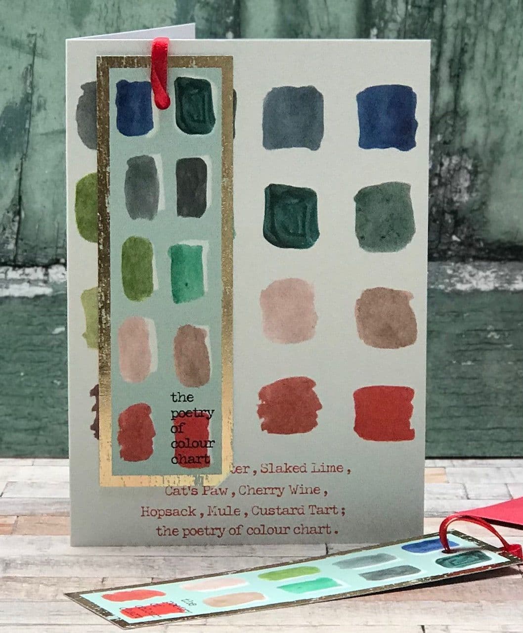 Poet & Painter Cards | The Poetry of Colour Chart Bookmark Card ...