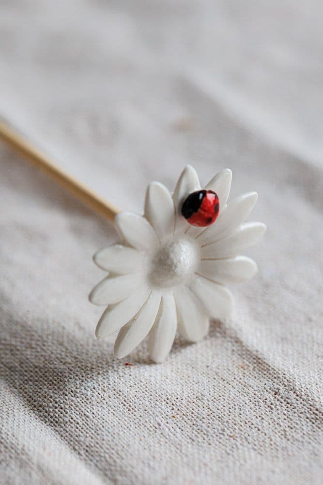 Purely Porcelain | Handmade Porcelain Namaqua Daisy Ladybird Reed Diffuser Flower | Cape Town ...