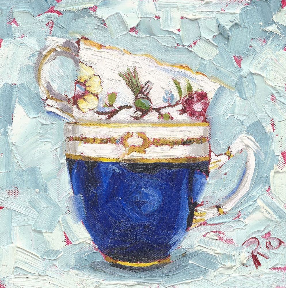 Roisin O'Farrell Artist | Loose Lips Framed Teacup Print | Wicklow ...