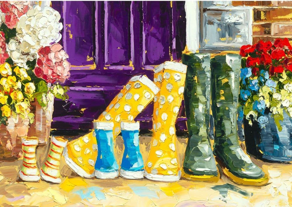 Roisin O'Farrell Artist | Raincoats and Sunshine Framed Welly Boot ...