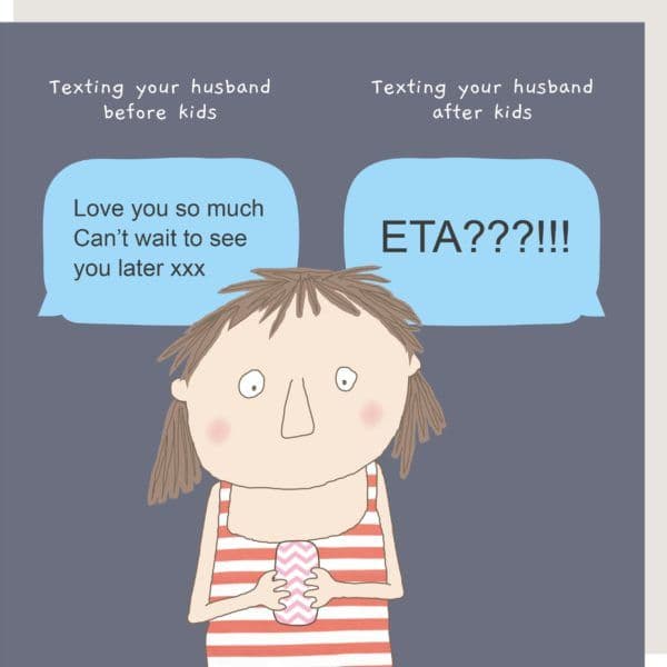 Rosie Made a Thing Cards | Texting Your Husband Card | Funny Husband ...