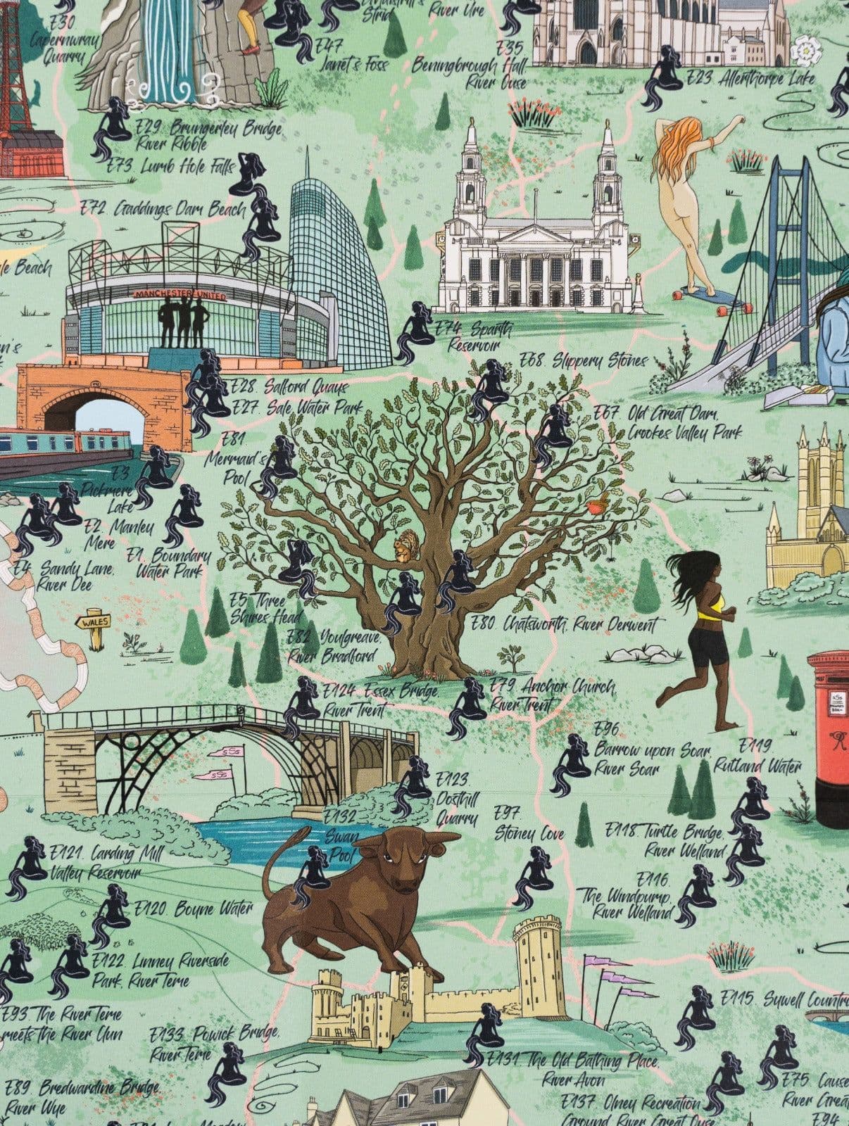 Salty Sea Sisters | Swim Map of England | Wild Swimming England | Wild ...