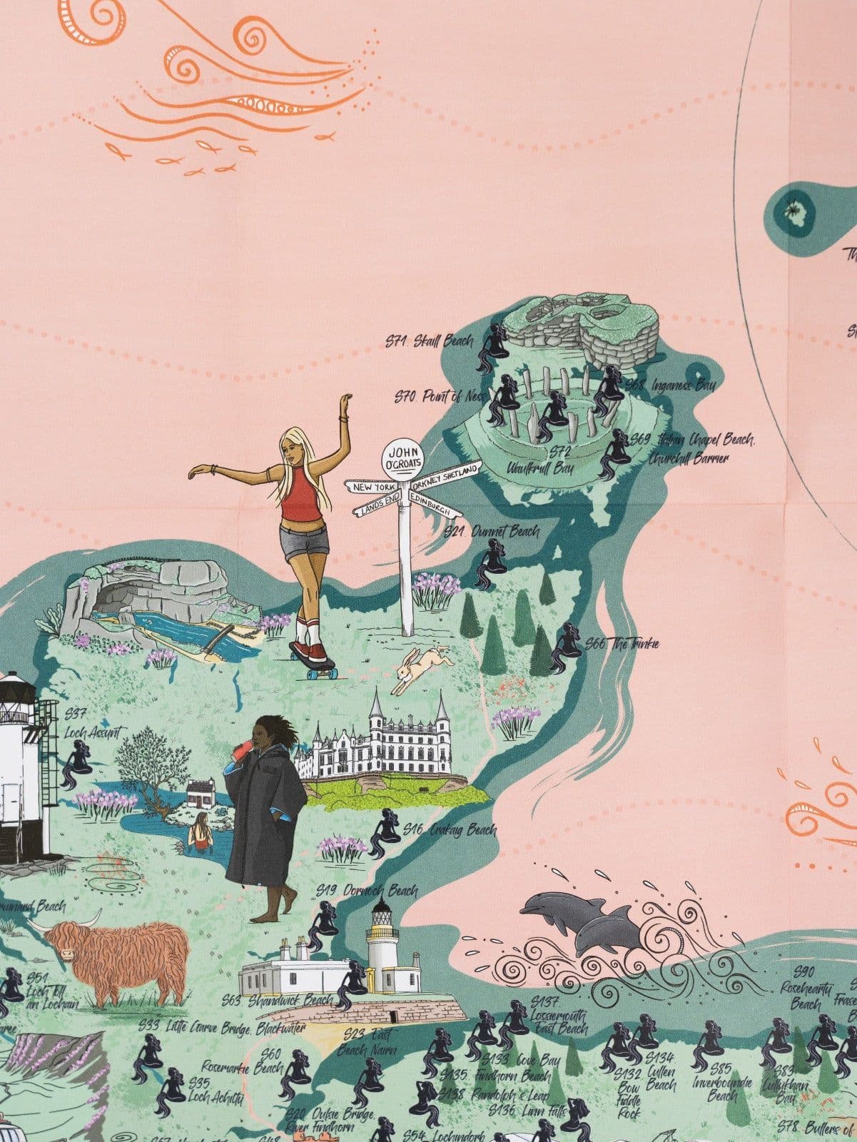 Salty Sea Sisters | Swim Map of Scotland | Wild Swimming Scotland ...