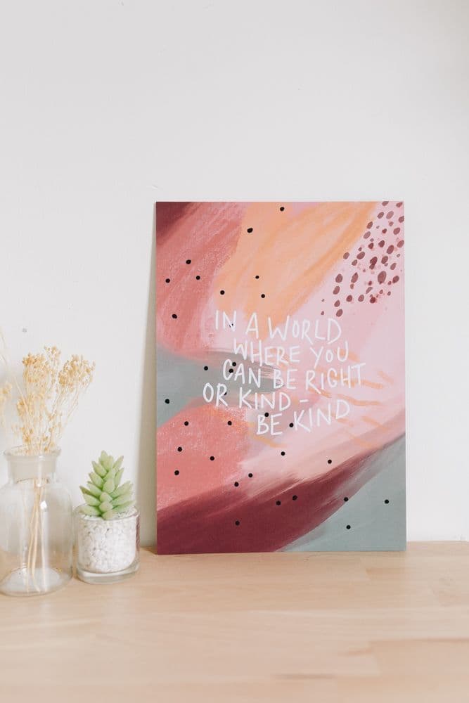 Sarah McKane Artist | City & Shore Handlettering | Be Kind Print | Day