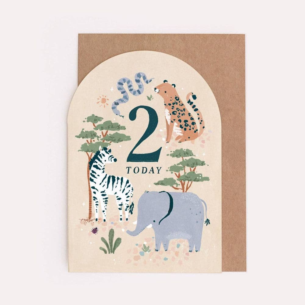 Sister Paper Co Cards | Age 2 Birthday Card | Children's 2nd Birthday Cards