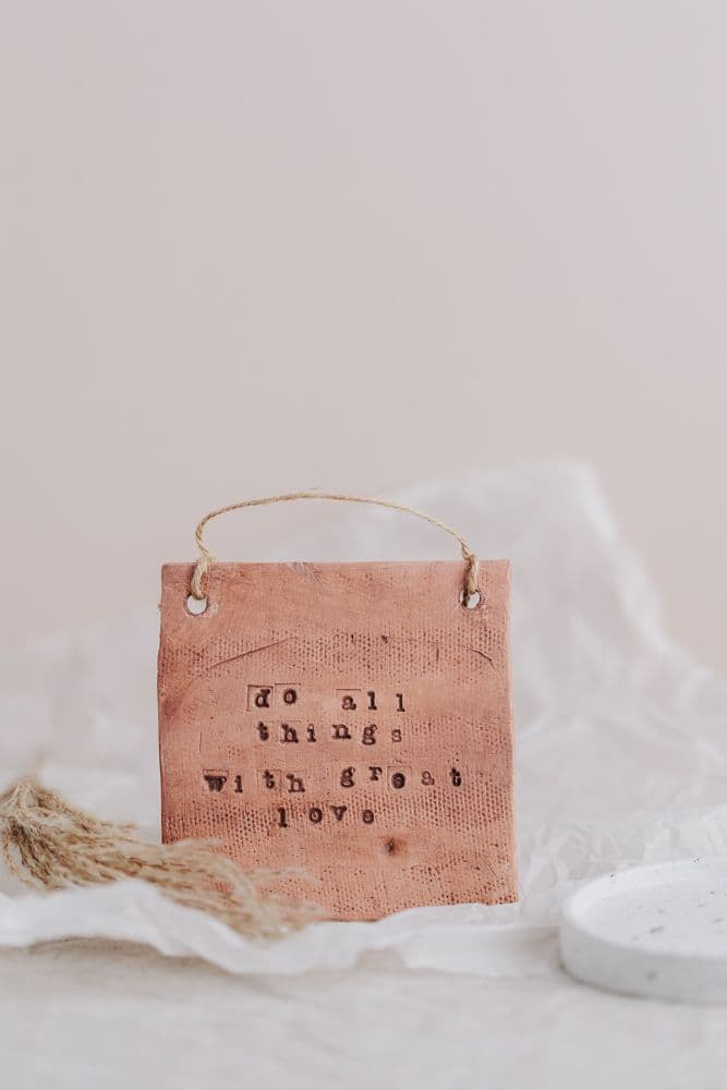 Mud & Maker Ceramics | Ceramic Affirmation Tile | Do All Things With ...
