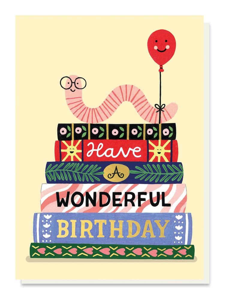 Stormy Knight Cards | Wonderful Birthday Bookworm Card | Birthday Cards