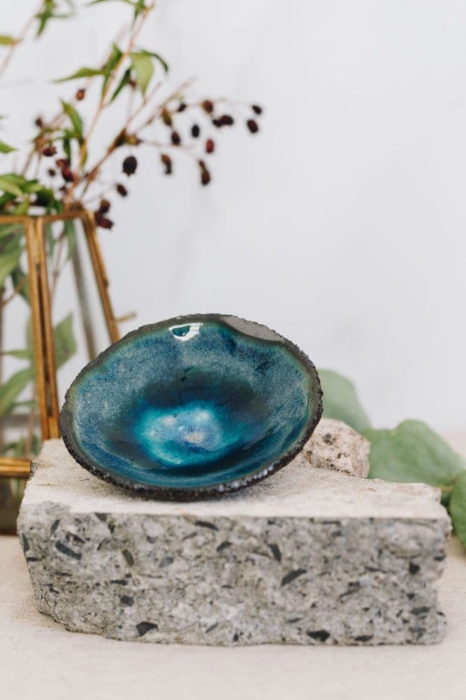 Victoria Bentham Ceramics | Handmade Ceramic Trinket Dish | Ocean Blue