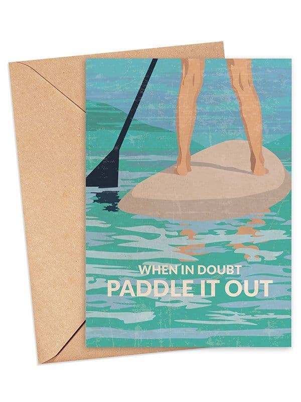 WallChart Art Co Cards | Paddle it Out SUP Card | Paddle Boarding Cards