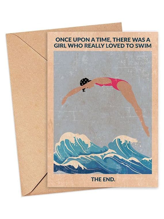 WallChart Art Co Cards | There Was a Girl Who Loved To Swim Card | Wild ...