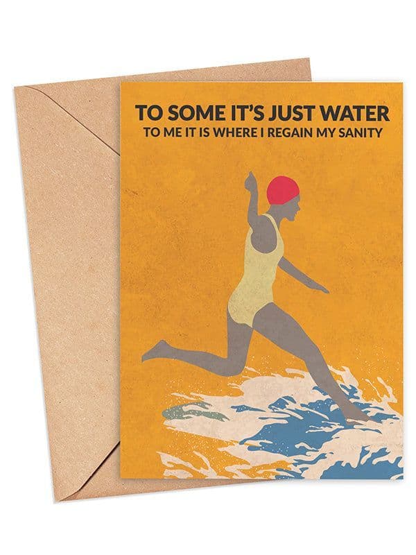 WallChart Art Co Cards | To Some It's Just Water Swimming Card | Wild ...