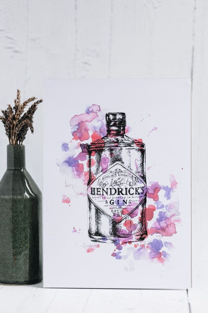 White Chalk Studio | Hendrick's Gin Print | Lisa Dodds Artist Northern Ireland