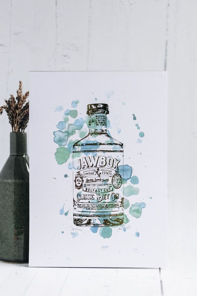 White Chalk Studio | Jawbox Gin Print | Lisa Dodds Artist Northern Ireland