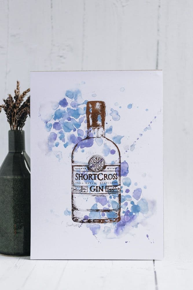 White Chalk Studio | Shortcross Gin Print | Lisa Dodds Artist Northern Ireland
