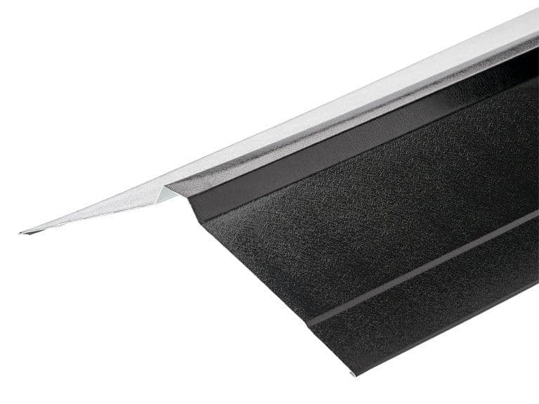 Cladco Metal PVC Plastisol Coated Black NORDIC Ridge Flashing