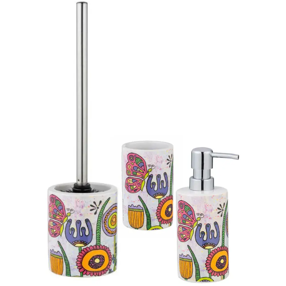 Wenko Rollin Art Full Bloom 3 Piece Accessory Set
