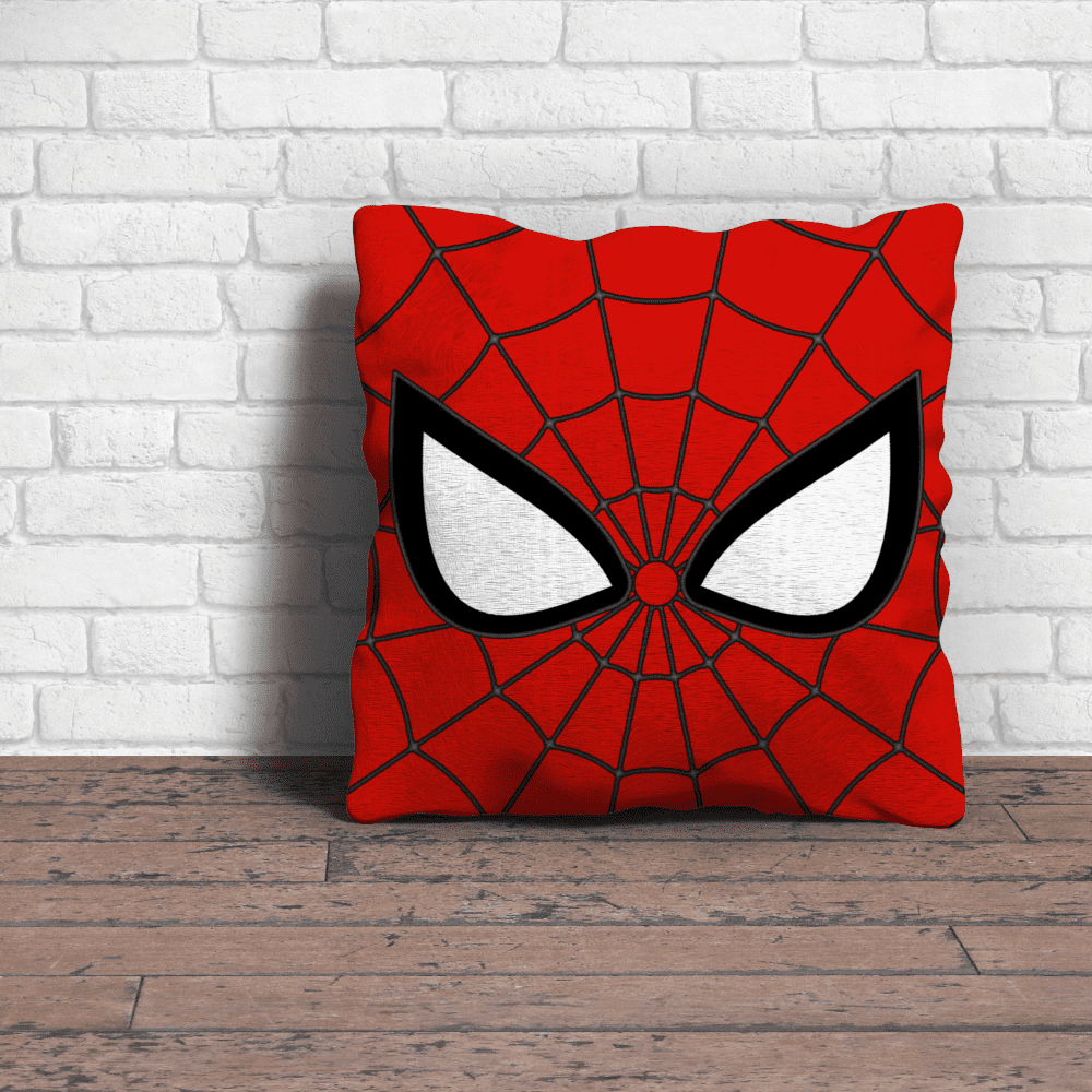 Spider-Man Square Head Design 12" Sofa Cushion