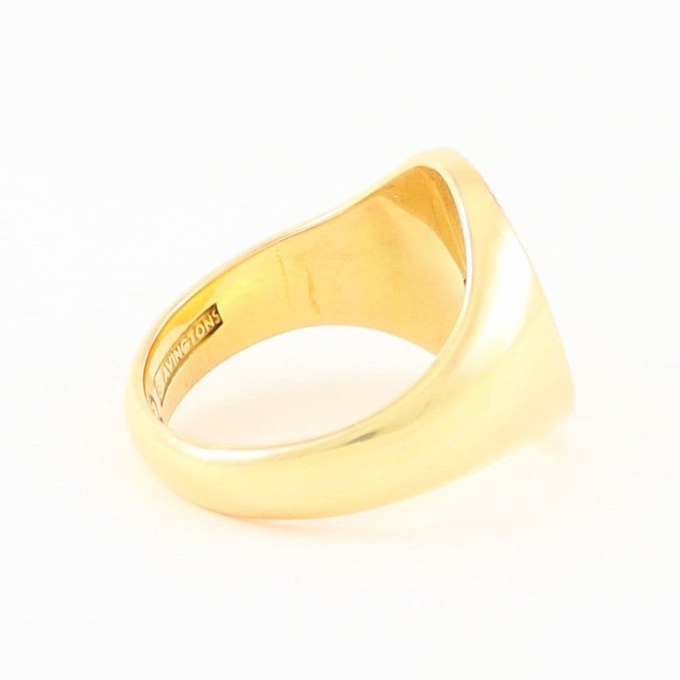 Vintage 18Ct Gold And Solitaire Diamond Signet Ring by Bravingtons 12 5g