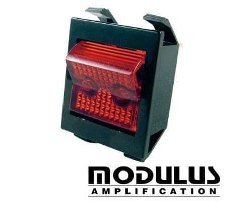 Red Light Up Rocker Switch - on-off DPST