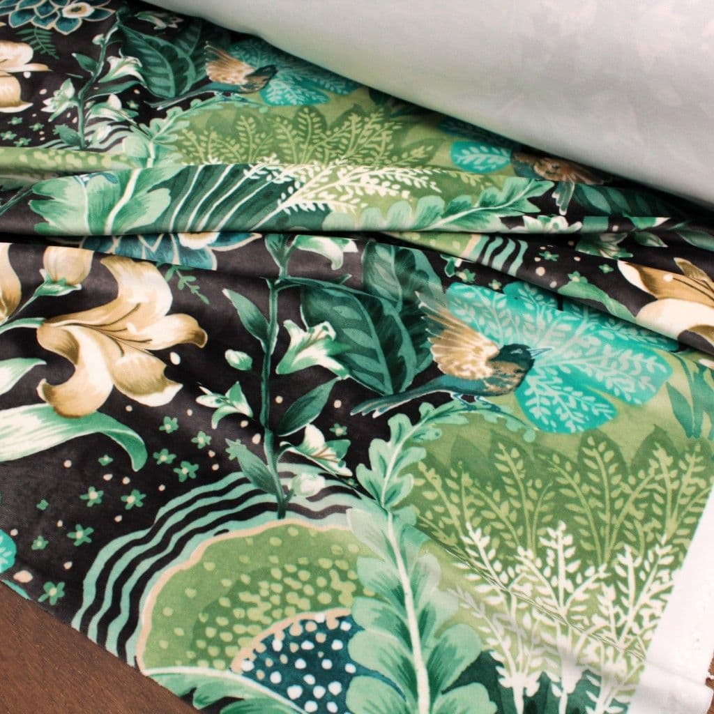 iLIV Babooshka Velvet Fabric Absinthe Green