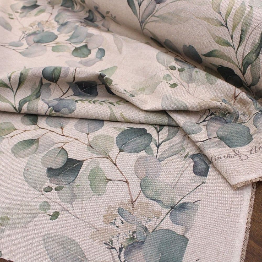Linen Look Curtain Fabric Watercolour Meadow