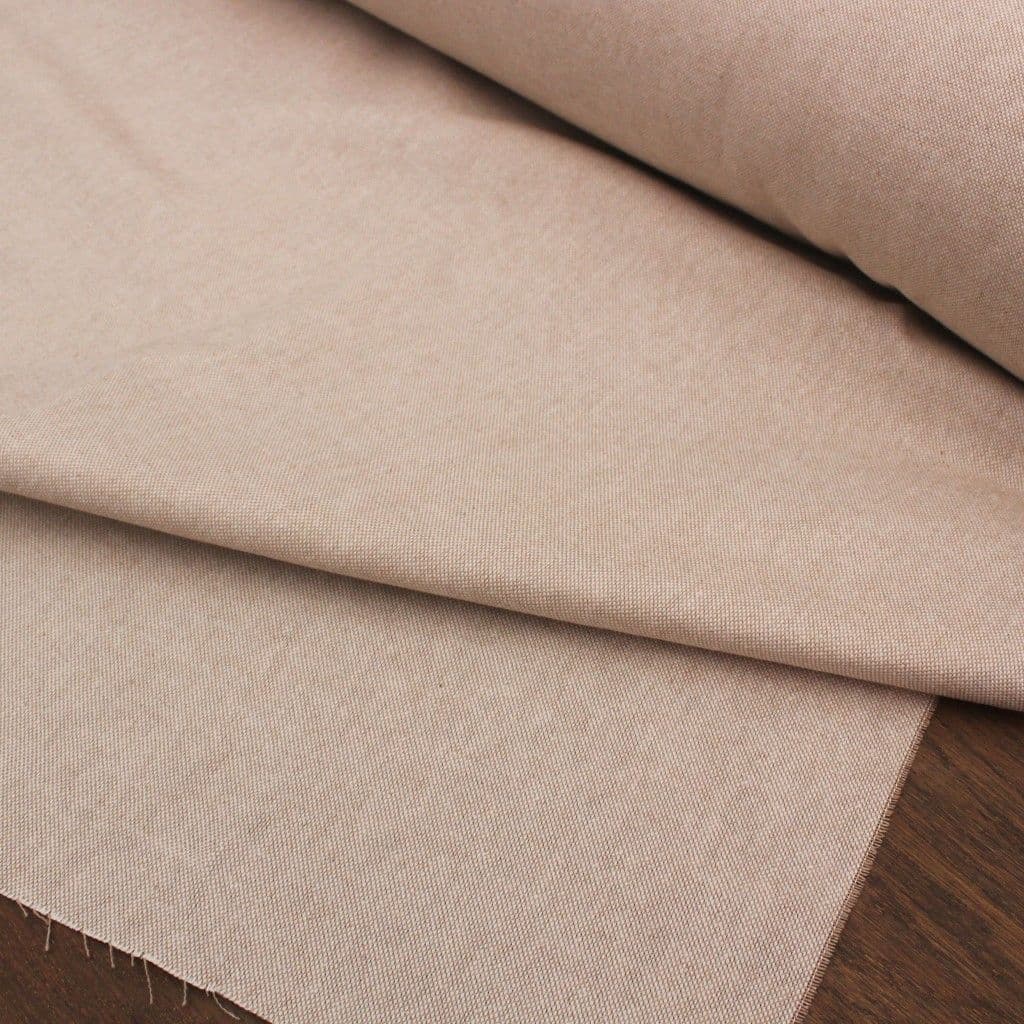 Recycled Linen Look Fabric - Plain Natural