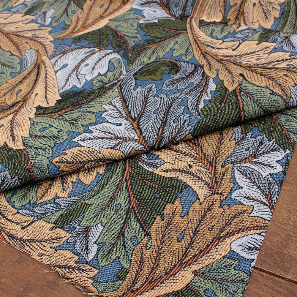 Tapestry Fabric Morris Acanthus Leaves Azure Blue