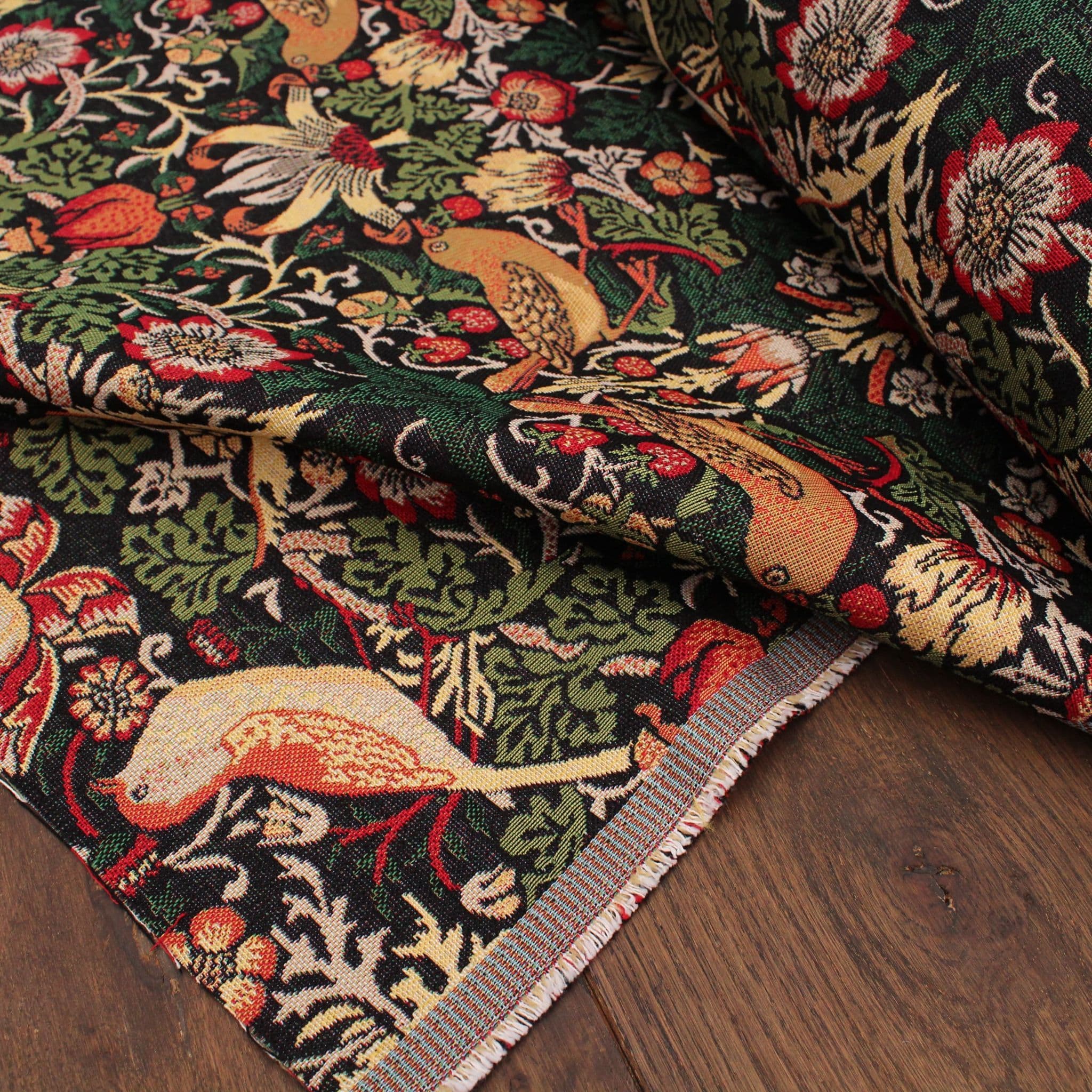 Tapestry Fabric Morris Floral Birds Art Craft