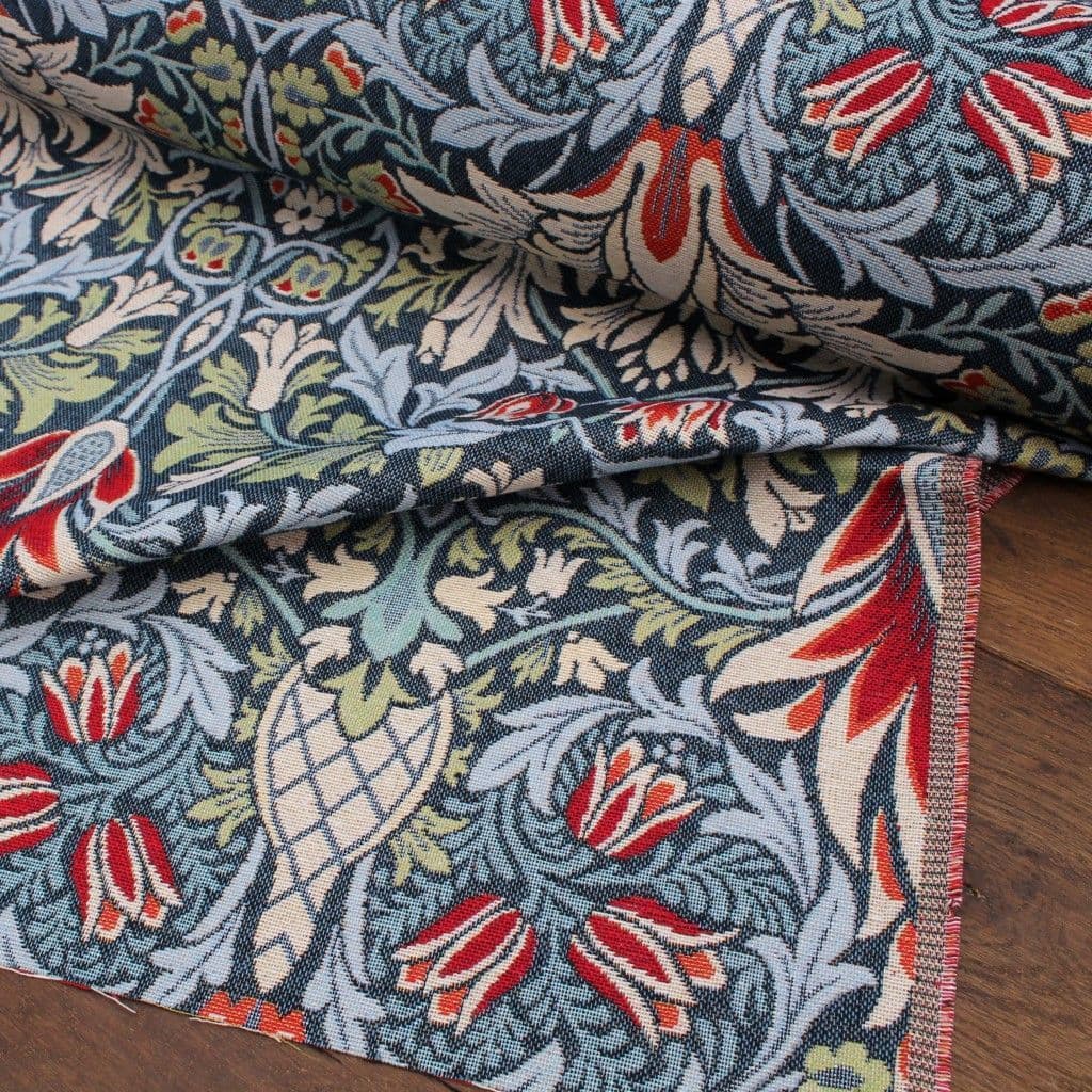 Tapestry Fabric Morris Snakeshead Blue