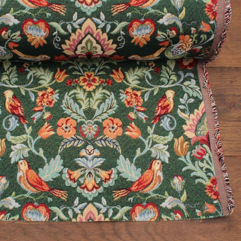 Tapestry Fabric William Forest Green