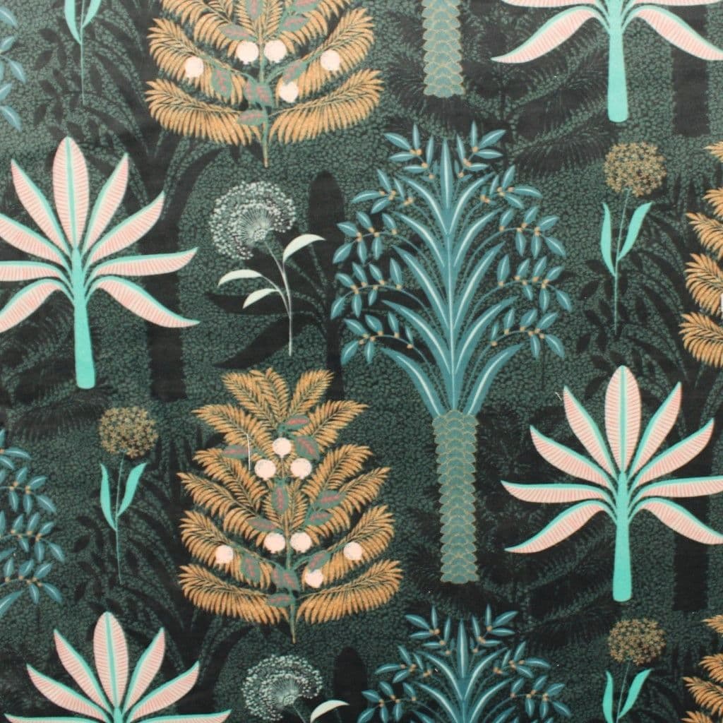 Velvet Fabric Art Nouveau Trees