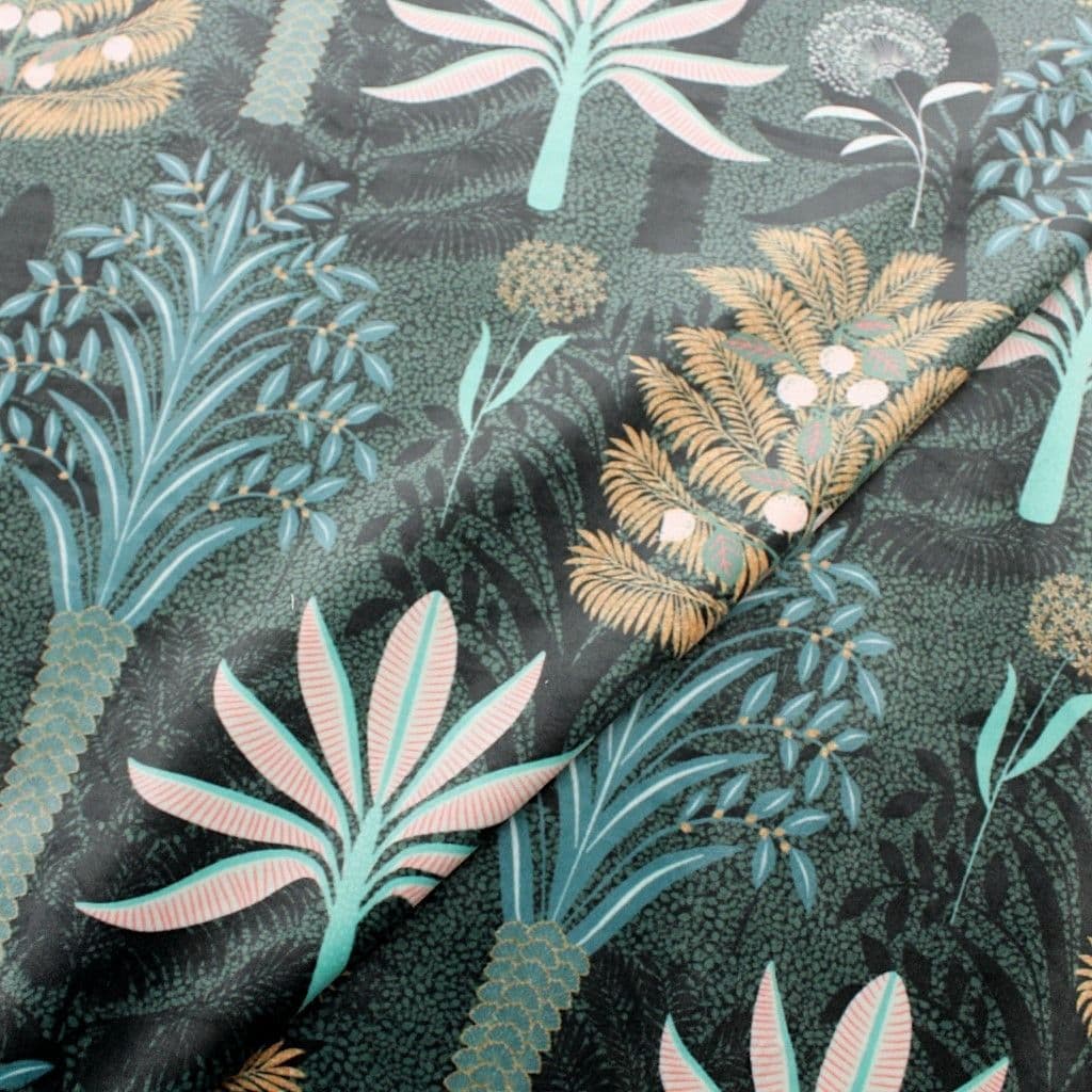 Velvet Fabric Art Nouveau Trees