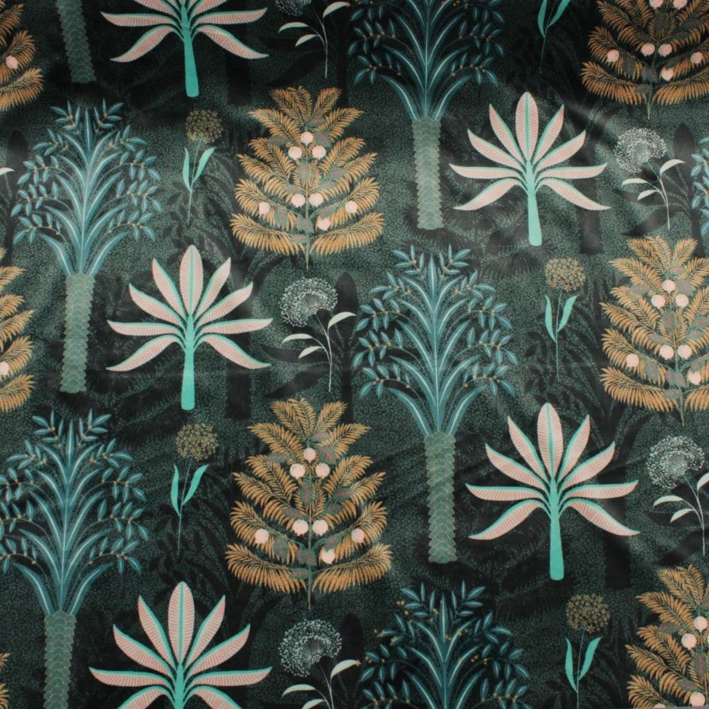 Velvet Fabric Art Nouveau Trees