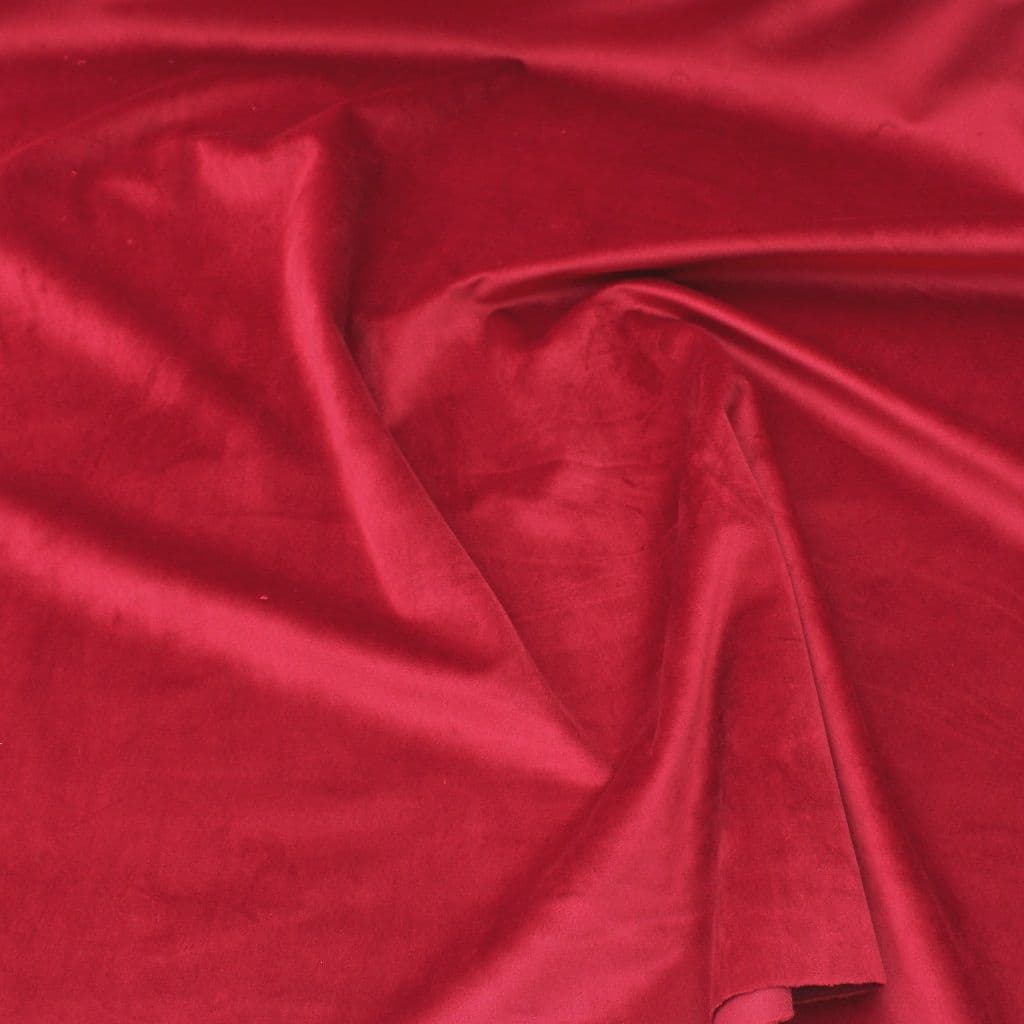 Velvet Fabric Cardinal Red