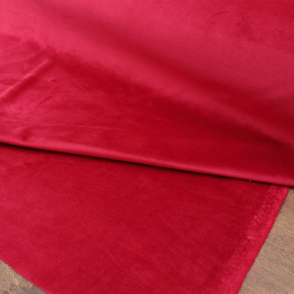 Velvet Fabric Cardinal Red