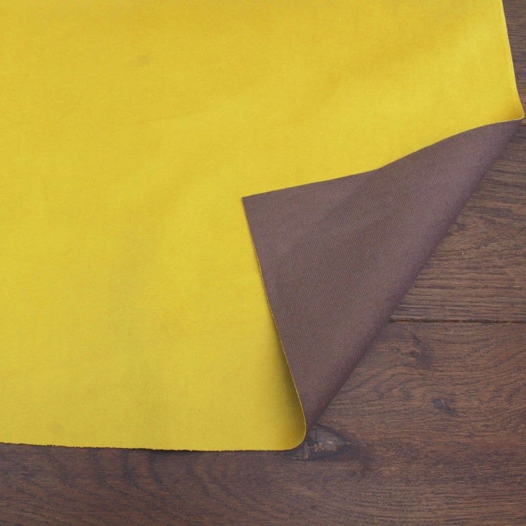 Velvet Upholstery Fabric Lemon Yellow