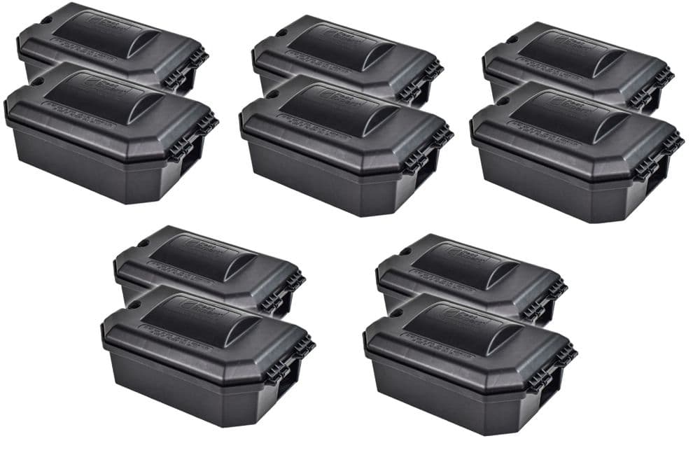 Lockable Rat & Mouse Bait Box x 8