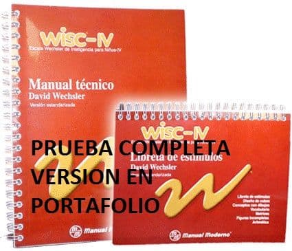 WISC-IV ESCALA DE INTELIGENCIA PARA NIÑOS WECHSLER Versión Portafolio ...