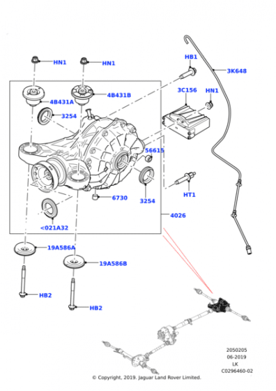 Range Rover L405/L495 Rear Diff 3 21 LR161851