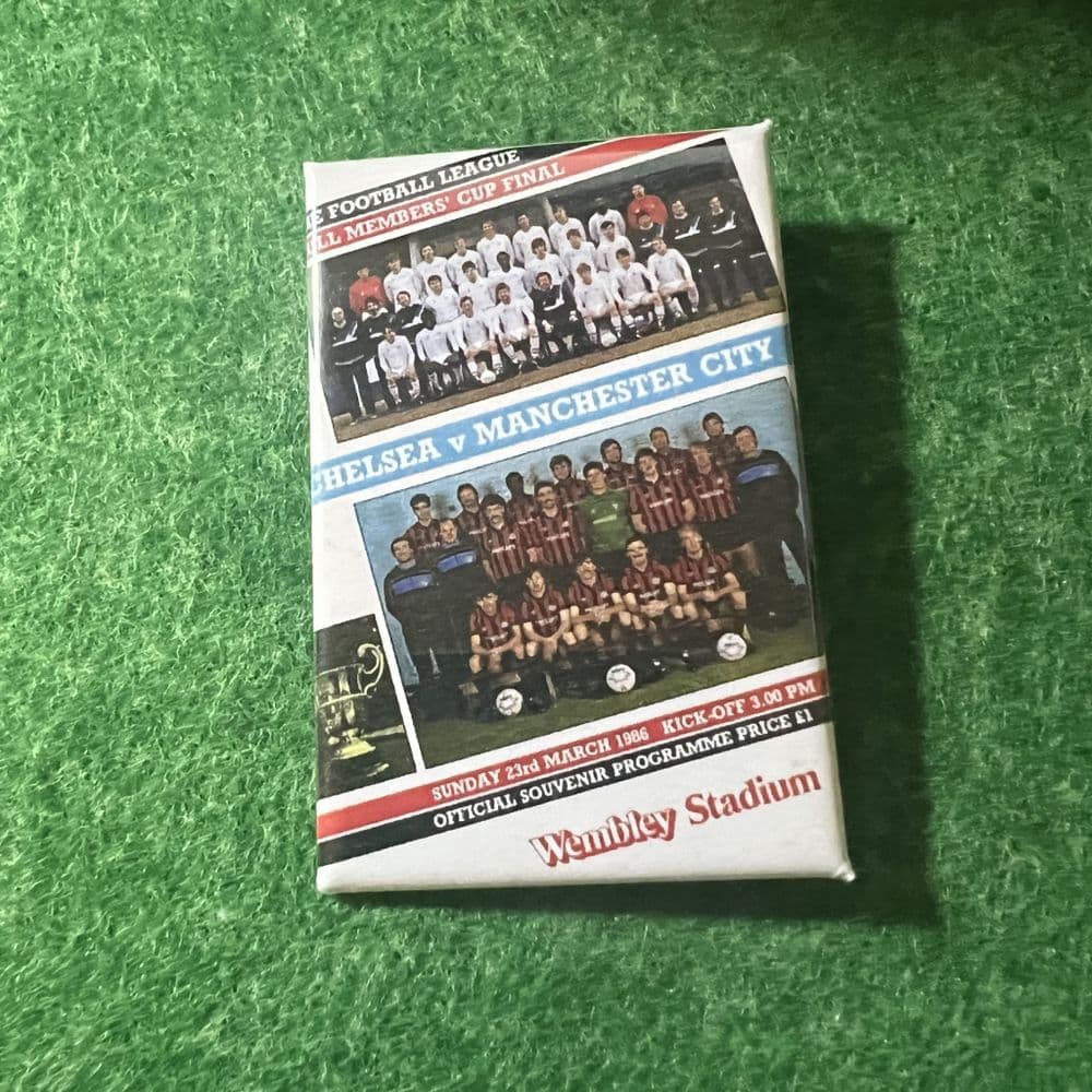 1986 Full Members Cup Final Matchday Programme Cover Rectangle Plastic ...