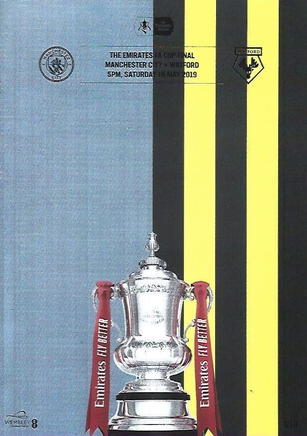 2019 FA Cup Final Manchester City v Watford Matchday Programme Cover A4 ...