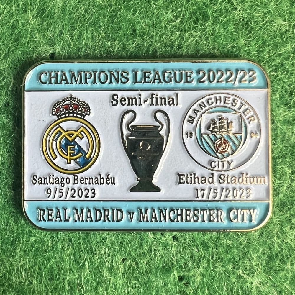 2023 UCL Semi Final Real Madrid v Manchester City SKY BLUE & WHITE ...