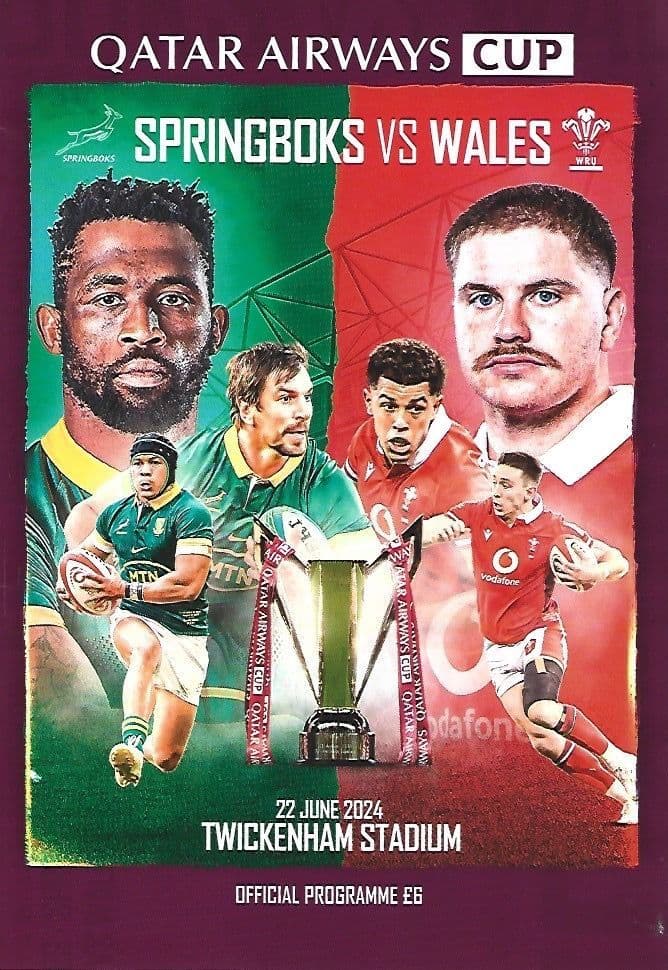 2024 Qatar Airways Cup Springboks v Wales at Twickenham 22nd June 2024
