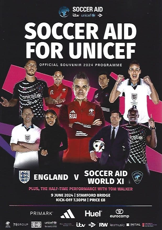 2024 Soccer Aid Official Matchday Programme 9th June 2024